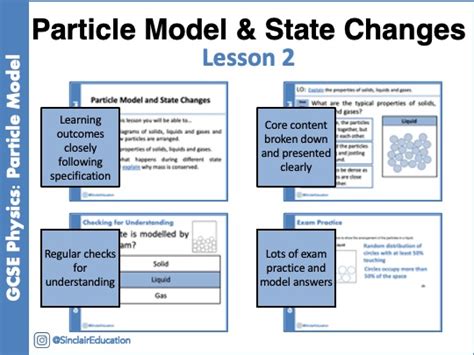 AQA GCSE Physics Particle Model Revision Lessons Teaching Resources