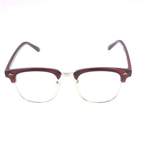 Nerd Geek Retro Vintage Eyewear Half Frame Clear L Vicedeal