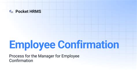 Employee Confirmation Pocket Hrms Employee Confirmation Pocket Hrms