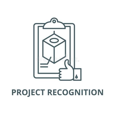 Project Recognition Vector Line Icon Linear Concept Outline Sign