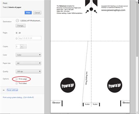 Q I Use Chrome Browser Printing Interface What Are The Right Settings PowerUp Toys