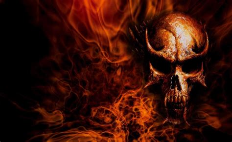 Flaming Skull Wallpapers 4k Hd Flaming Skull Backgrounds On Wallpaperbat