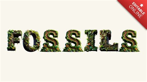 Fossils Jungle Font Text Effect Generator