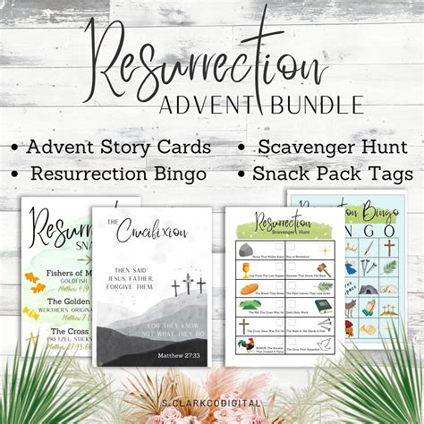 Resurrection Activity Bundle Easter Activity Bundle Advent Activity