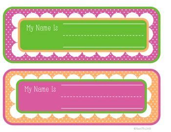 Desk Name Tags Desk Name Tags Teacher Helper Classroom Freebies