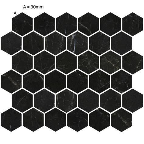 St Laurent Hexagon Marble Mosaic Tile Honed Ionic Stone