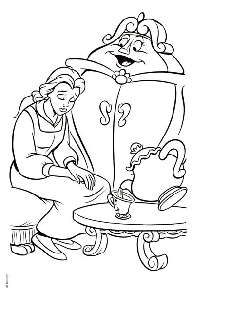 Coloriages La Belle Et La Bête Coloriages Gratuits à Imprimer