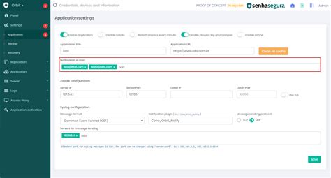 how to receive orbit alert notifications orbit server manager