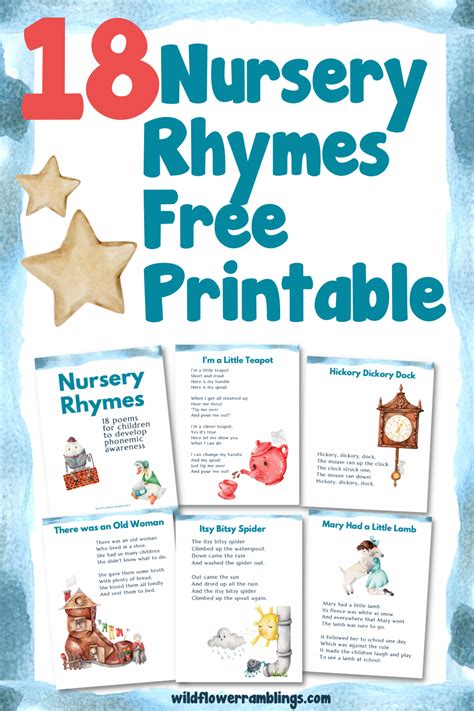 Free Printable Nursery Rhyme Pictures For Creative Learning