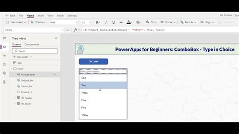 PowerApps For Beginners Combo Box Type In Choice YouTube