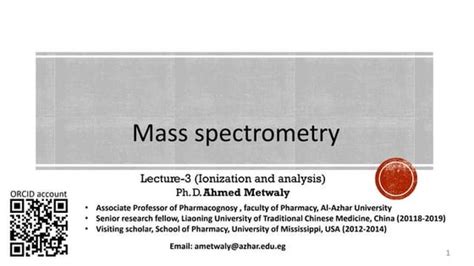 Mass Spectrometry Ionization Techniques Pptx Chemistry Science