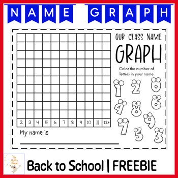 Name Graph Back To School Freebie By The Quirky Geese Tpt