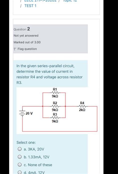 solved 1 test 1 question 2 not yet answered marked out of