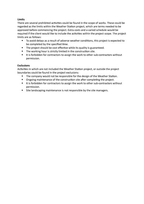 Limits And Exclusions Limits There Are Several Prohibited Activities