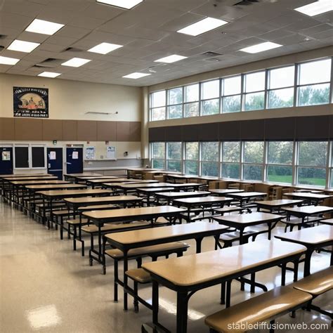 High School Cafeteria Scene Stable Diffusion Online
