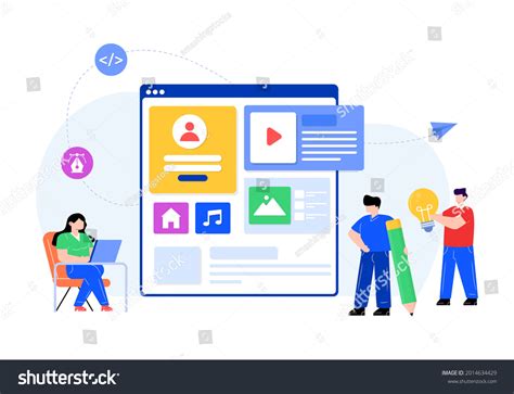 Ui Design Flat Editable Illustration Stock Vector Royalty Free Shutterstock