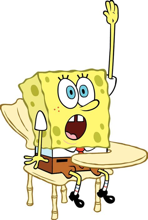 Spongebob Raising Hand In Class