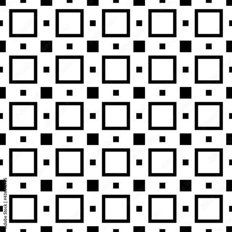 White Background And Black Squares Medium Large And Small Squares Wallpaper Pattern Vector