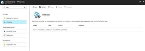 how to create web job in azure web app