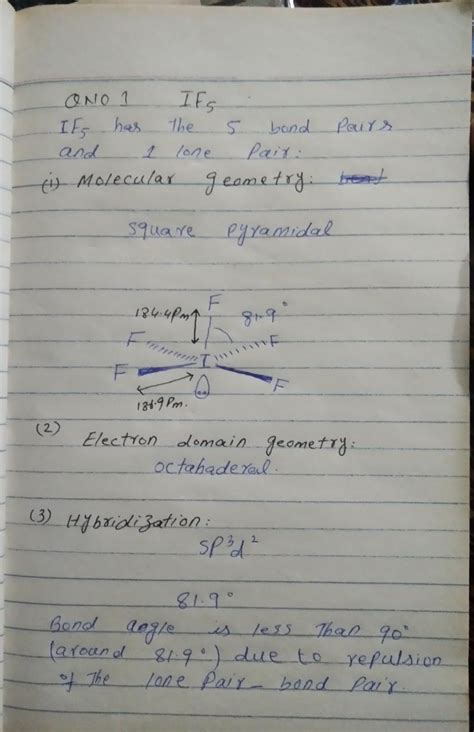 [solved] For The Molecule If 5 Determine The Following Molecular Course Hero