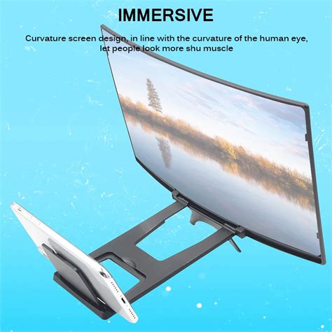 Hd 3d увеличитель для экрана телефона видео усилитель 12 дюймов с телефоном Складная Настольная