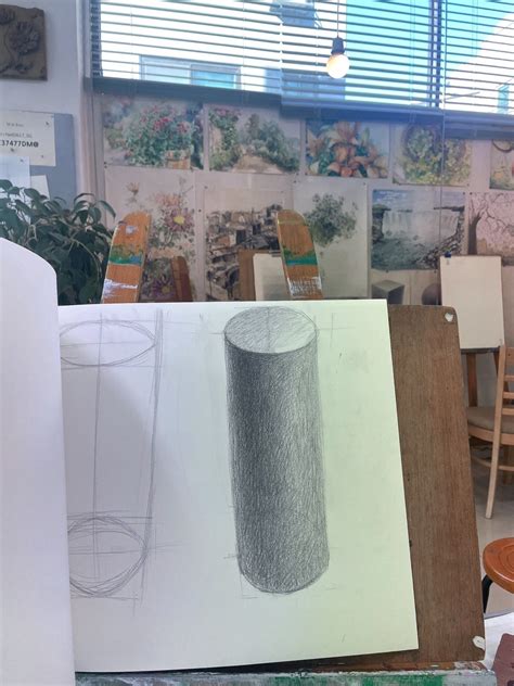 미술 기초 소묘 Day3 기본 도형 빛 표현하기