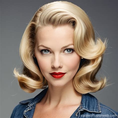 Attractive Blonde Woman In Tight Jeans Stable Diffusion Online