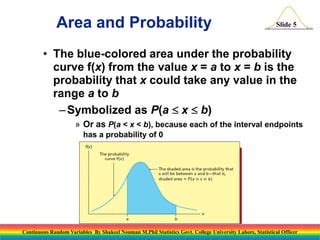 Continous Random Variable PPTX Physics Science