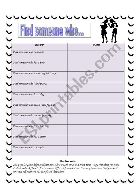 Free Icebreaker Find Someone Who Worksheet Download Free Icebreaker