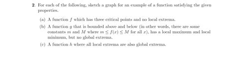 Solved For Each Of The Following Sketch A Graph For An Chegg