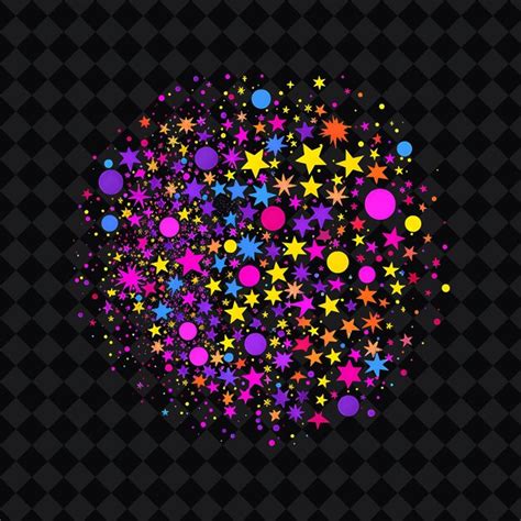 Premium Psd Clustering Neon Star Clusters Inside A Silhouette Grouped