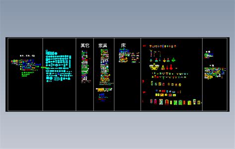 常用装饰图块 Autocad 模型图纸下载 懒石网