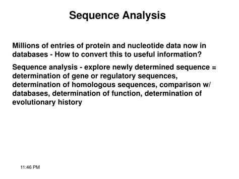 PPT Sequence Analysis PowerPoint Presentation Free Download ID