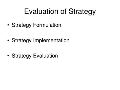 PPT Strategy Evaluation And Control PowerPoint Presentation Free Download ID