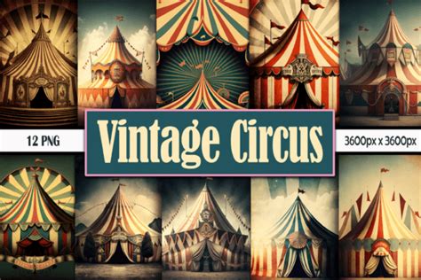 Vintage Circus Stripes Background