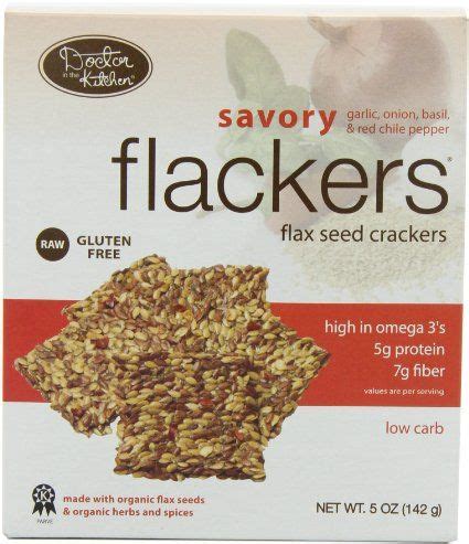 Flackers Organic Savory Flaxseed Crackers Gluten Free Non Gmo Vegan
