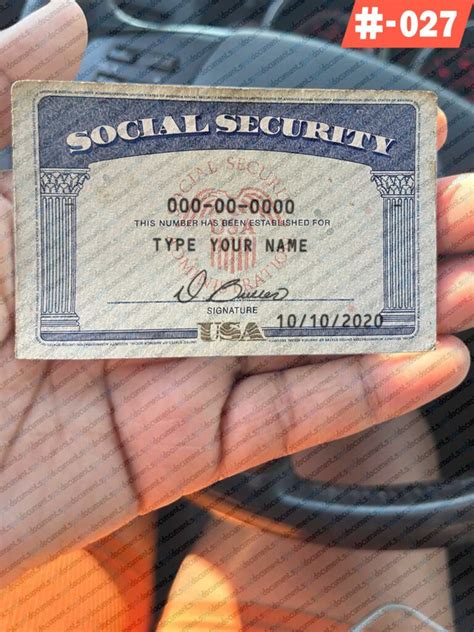 Social Security Card Psd Front And Back Document Psd