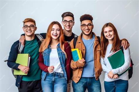 Premium Ai Image Teamwork And Education Group Of Diverse Teenage Classmates Preparing For