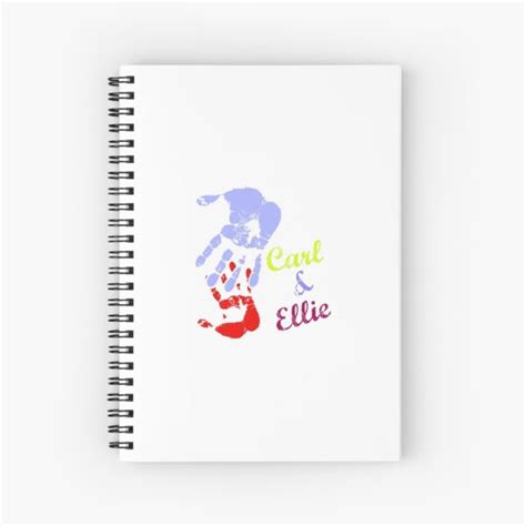 Carl And Ellie Handprints Spiral Notebook For Sale By Faithc340