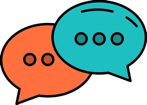 Chat Chatting Conversation Dialogue Flat Color Icon Vector Icon Banner Template 17964818 Vector