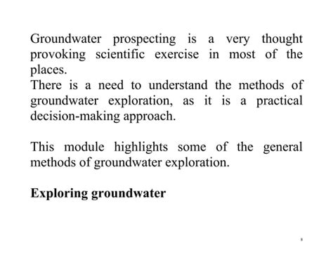 Groundwater Exploration Methods Pdf