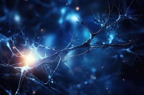 Ilustración De Estructura Neuronal Foto Premium