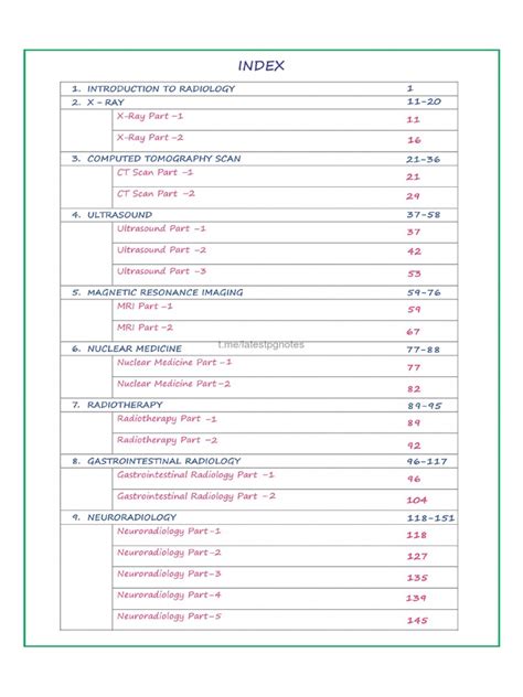 Prepladder Radiology Notes Overview Pdf