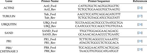 Primers Used For The Rt Qpcr Analysis Download Scientific Diagram