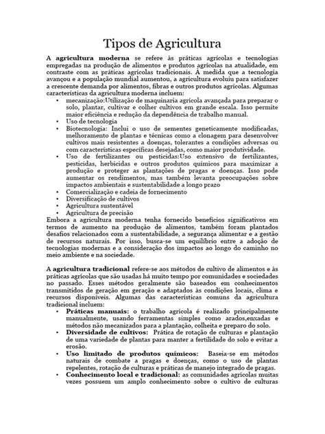 Agricultura Moderna Pdf Agricultura Ambiente Natural