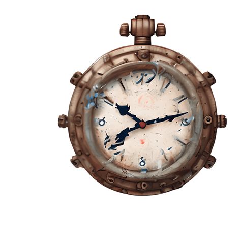 Nautical Style Clock With Boho Flowers · Creative Fabrica