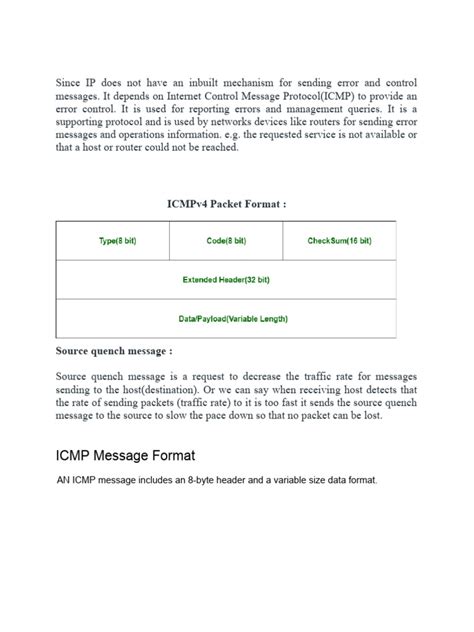 Icmp 1 Pdf Internet Protocols Networking Standards