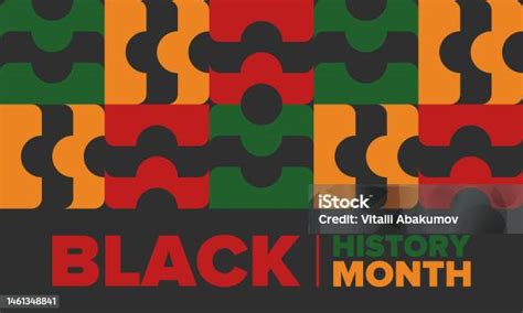 흑인 역사의 달 아프리카 계 미국인 역사 매년 축하합니다 2 월에 미국과 캐나다에서 영국에서 10 월에 포스터 카드 배너 배경 벡터 일러스트레이션 Black History