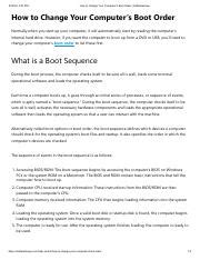 How To Change Your Computer S Boot Order A Step By Step Guide Course Hero