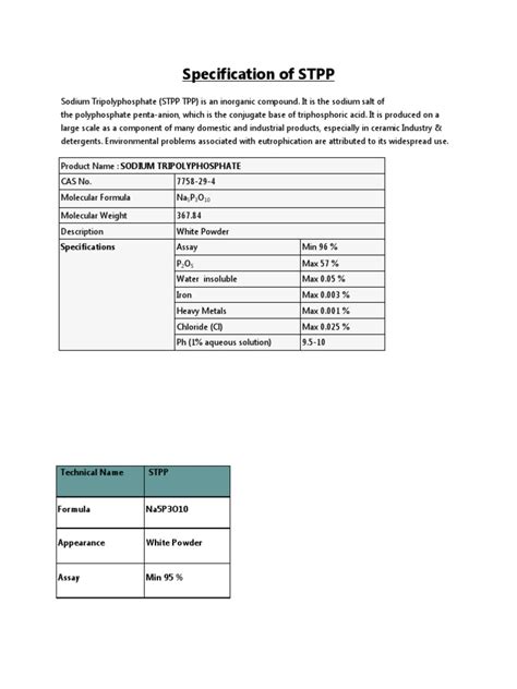 Specification Of Stpp Pdf